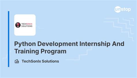 Python Development Internship Techsonix Solutions