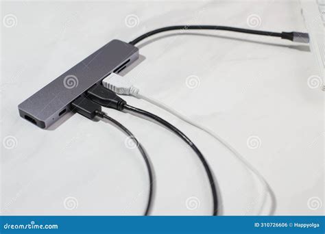 USB Hub With Cables Multi Plug Connection Lifestyle Stock Photo Image Of Cable Universal