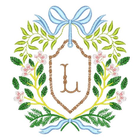 Matriz De Bordado Letra L Em Moldura Para Download Imediato Na E Bordados