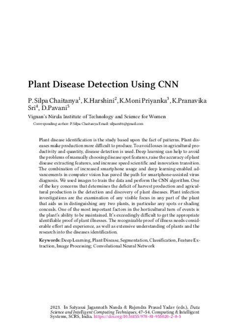 Pdf Plant Disease Detection Using Cnn