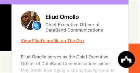 Eliud Omollo Chief Executive Officer At Databand Communications The Org