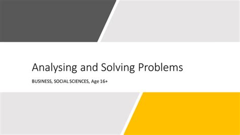 Problem Solving Teaching Resources