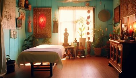 Premium Photo Traditional Thai Massage Room Generative Ai