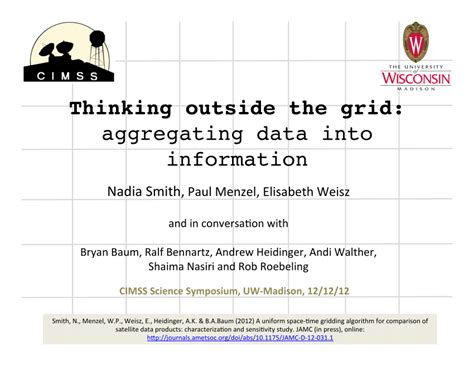 Pdf Thinking Outside The Grid Aggregating Data Into Information