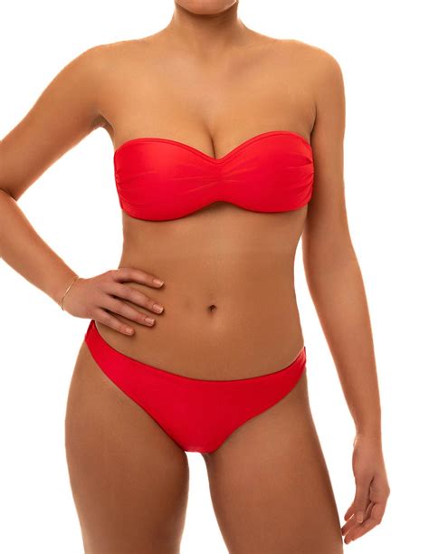 Bikini Positano Fascia Coppa Preformata Con Brasiliana Slip Medio O
