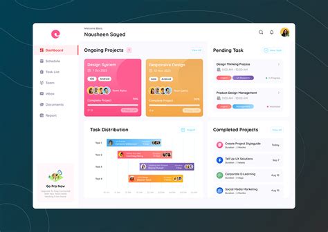 Project Management Dashboard Ui Behance