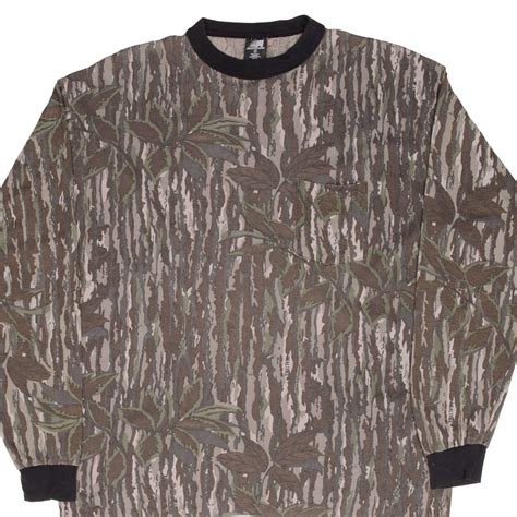 Vintage Hunting Realtree Camo Long Sleeve Tee Shirt 1990s Large Made I
