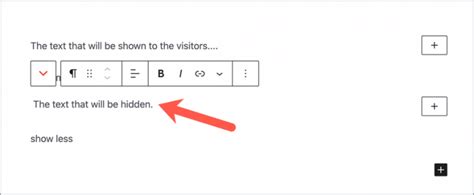 How To Show And Hide Text In Wordpress Easy Way