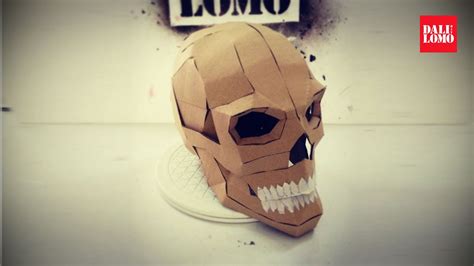 Diy Human Skull Cardboard Prop How To 108 Youtube