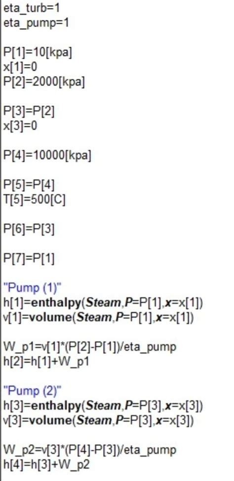 Solved The Following Ees Code Is For Open Fwh Rankine Cycle