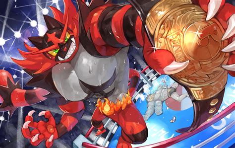 Machamp And Incineroar Pokemon Drawn By Tapiokachaso Danbooru
