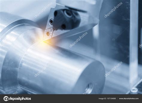 CNC Lathe Machine Turning Machine Stock Photo By Pixel B