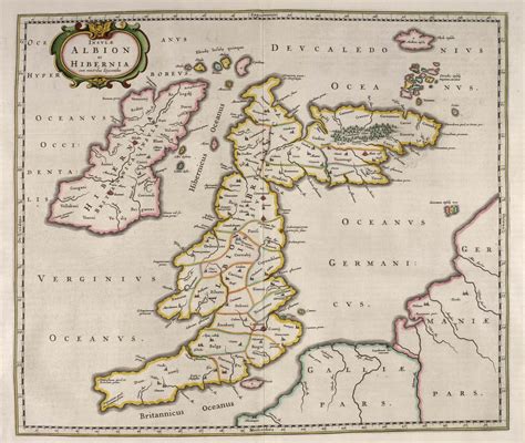 Antique Map Of The British Isles Map Of Briton Map Of Britannia