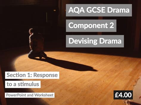 AQA GCSE Component 2 Drama Devised Drama Log Section 1 Response To Stimulus Teaching Resources