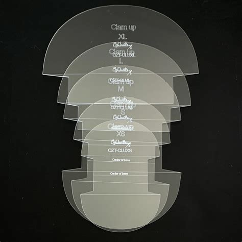 Bag Making Templates Clam Up Template Set 5