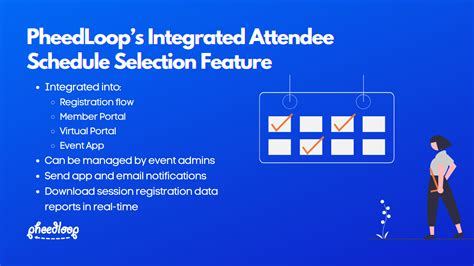 pheedloop s integrated attendee schedule selection feature powering