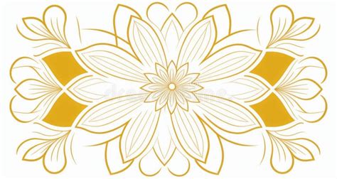 Elegant Gold Floral Design Perfect For A Luxurious Touch Stock Illustration Illustration Of