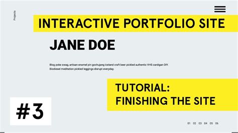 Interactive Design Portfolio Site Coding Tutorial HTML CSS JavaScript Part Finishing The