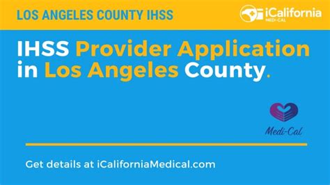 Ihss Provider Application For Los Angeles County California Medi Cal Help