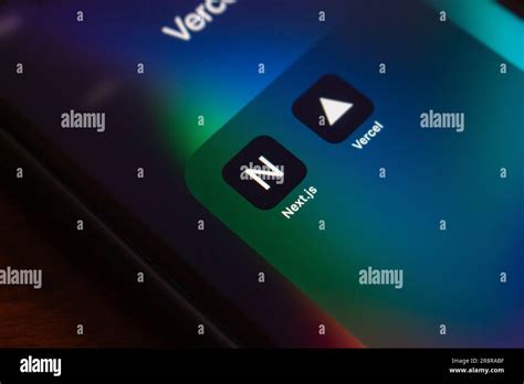 Conceptual Image Of Nextjs And Vercel Icons Seen In An Iphone Vercel Inc Is An Us Cloud Paas