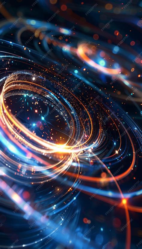 A Glowing Particle In A Quantum Realm Exploring Circular Paths And A Glowing Particle In A Quantum Realm Exploring Circular Paths And