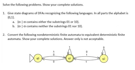 Solved Solve The Following Problems Show Your Complete Chegg