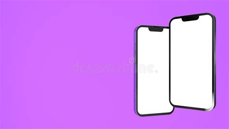 Realistic Smartphone Mockup Device Ui Ux Mockup For Presentation Template Stock Illustration