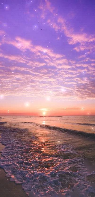 Dreamy Purple Beach Sunset Free Download