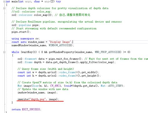 why i can not use cv imwrite in the sdk example im show · issue 9690 · intelrealsense