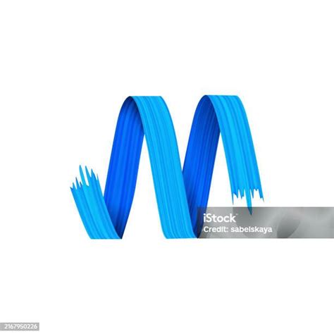 블루 리본 붓 스트로크 3d 아이콘 벡터 일러스트 레이 션 가장자리에 대한 스톡 벡터 아트 및 기타 이미지 가장자리 개념