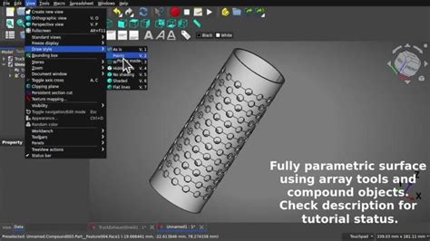 Darren S On Linkedin Freecad Parametric Surfaces Holes On Cylinder Curve Surface Preview