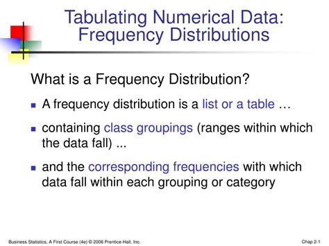 PPT Tabulating Numerical Data Frequency Distributions PowerPoint Presentation ID 171109