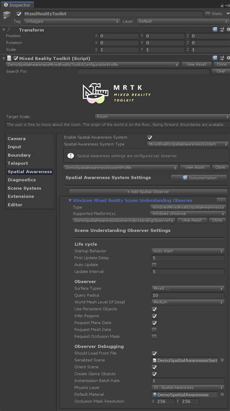 场景理解观察程序 Mrtk 2 Microsoft Learn