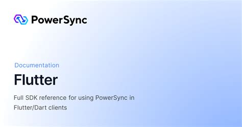 Flutter Powersync