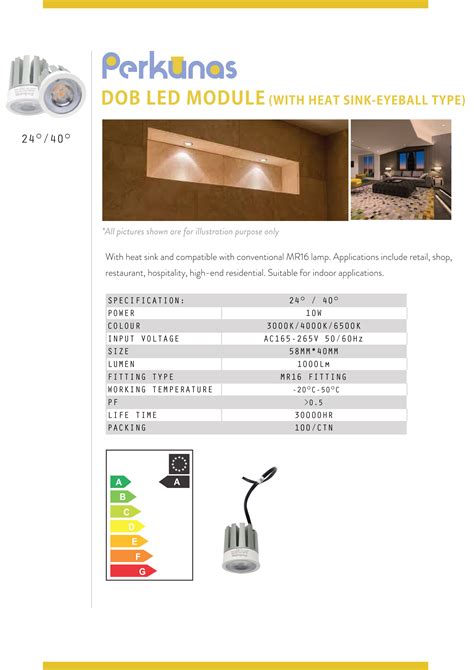Perkunas 10W DOB LED Module Eyeball Type With Heat Sink Kuala Lumpur KL Malaysia Supply