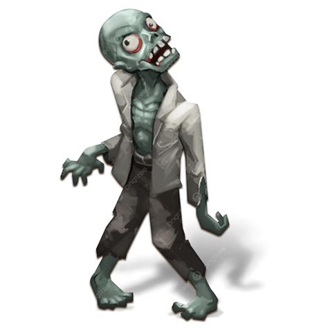 Personaje De Dibujos Animados Zombie Vector Premium