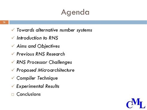 1 Residue Number System Enhancements For Programmable Processors