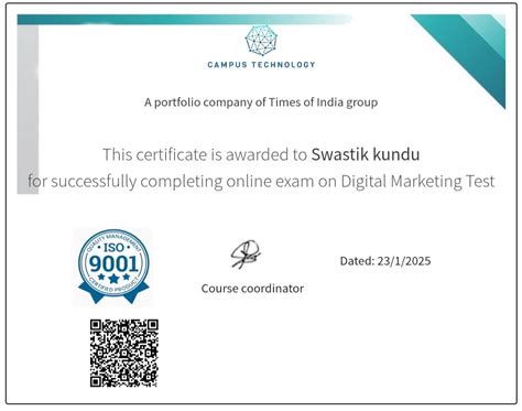 Excited To Share That Ive Successfully Completed The Digital Marketing Swastik Kundu