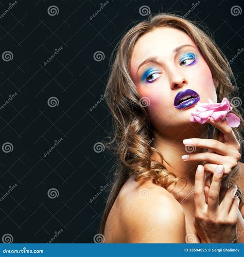 Glamour Make Up Stock Image Image Of Blue Elegance 33694825