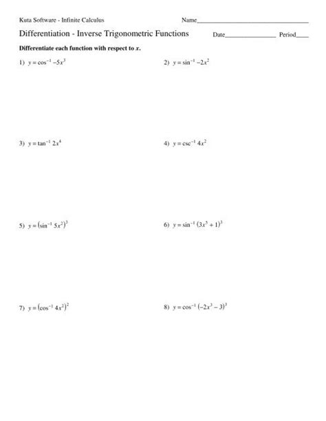 Trigonometric Equations Worksheet Kuta Tessshebaylo
