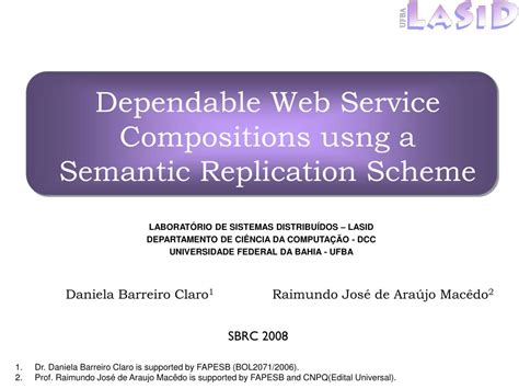 Ppt Dependable Web Service Compositions Usng A Semantic Replication