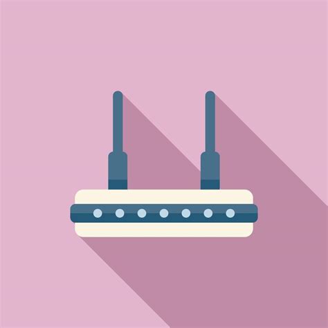 Wifi Router Icon Flat Vector Interface Button 16159607 Vector Art At