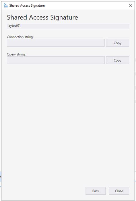 Show Incorrect Contents In The First Opened Shared Access Signature Dialog After Restarting