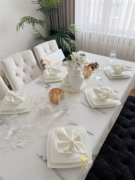 Dina Model Par A L X Sofra Tak M K R K Beyaz Gardenya Kuma