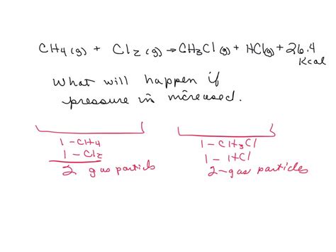 SOLVED For The Reaction CH4 G Cl2 G CH3Cl G HCl G 26 4 Kcal What Will Happen