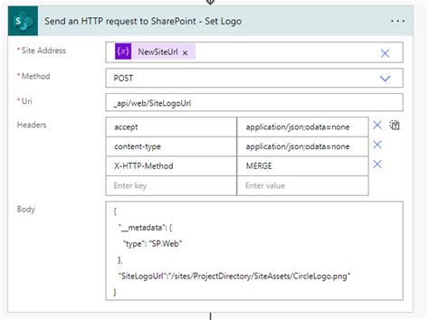 Sharepoint Online How Do I Change The Site Logo In A Flow SharePoint Stack Exchange