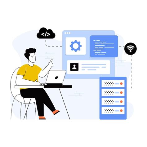 Premium Vector System Administrator