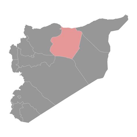 Raqqa Governorate Map Administrative Division Of Syria Vector
