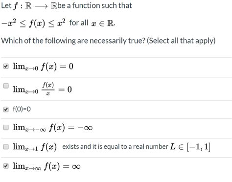 Solved Let F R Rbe A Function Such That X2 F X