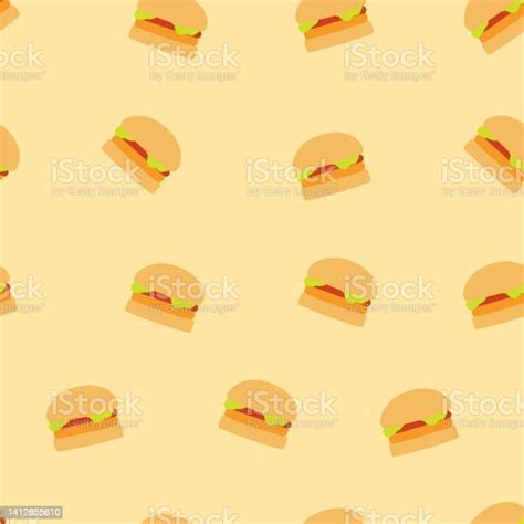치즈와 쇠고기로 햄버거 이음새가 없는 패턴 질감과 섬유를위한 햄버거 패턴 감자 요리에 대한 스톡 벡터 아트 및 기타 이미지 감자 요리 건강에 좋지 않은 음식 건강한